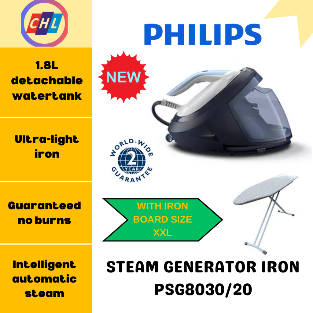 PHILIPS (AUTHORISED DEALER) 8000 SERIES STEAM IRON GENERATOR PSG8030/20 ...