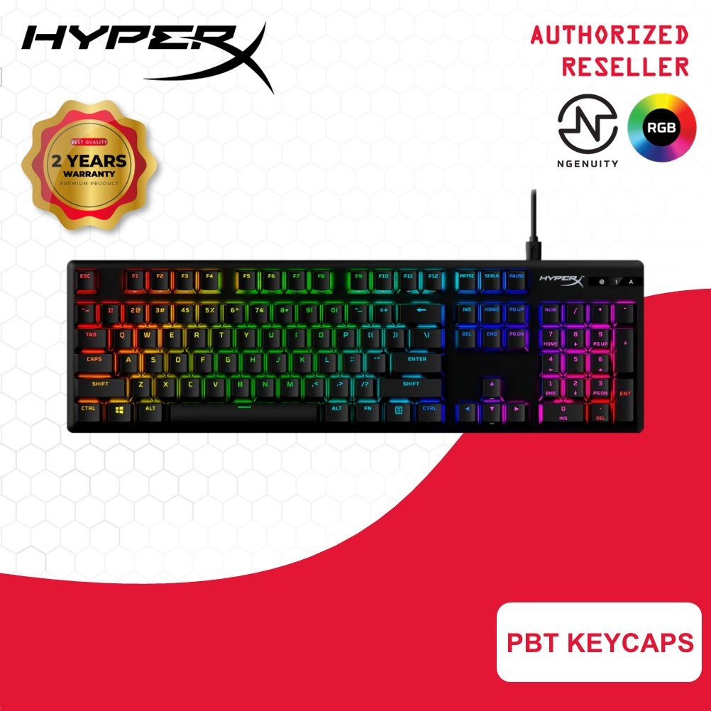 HyperX Alloy Origins PBT Mechanical Gaming Keyboard (Red/Aqua/Blue ...