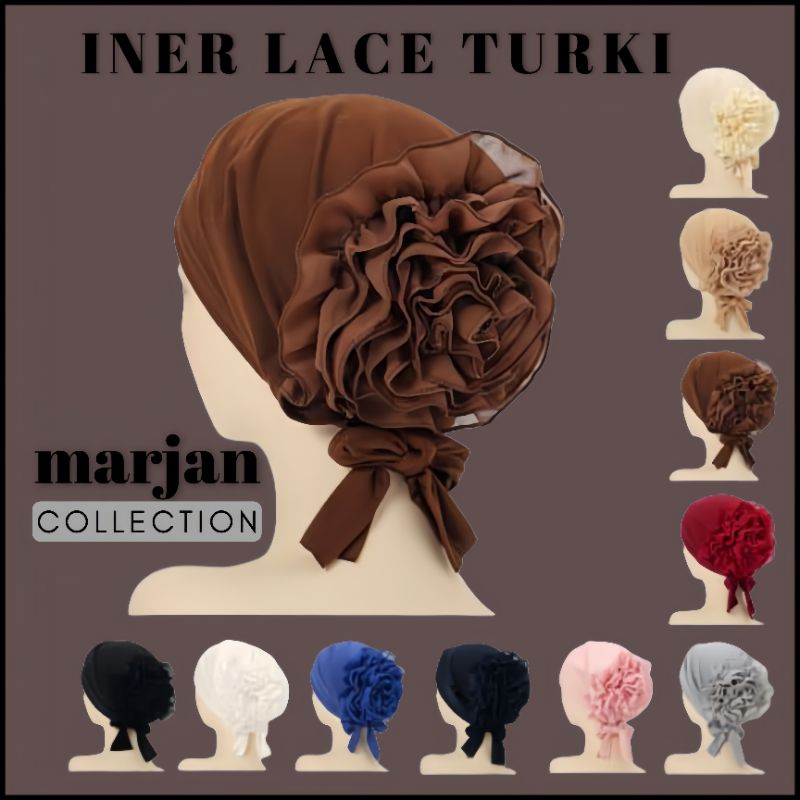 Inner Lace|Turki inner| Sanggul Lace Anak Tudung|Muslim Hijab Chemo Cap ...