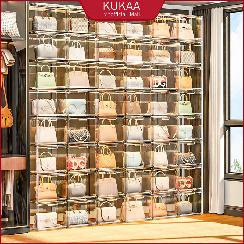 Kukaa AirColumn Transparent Handbag Storage Box Household Display Box ...