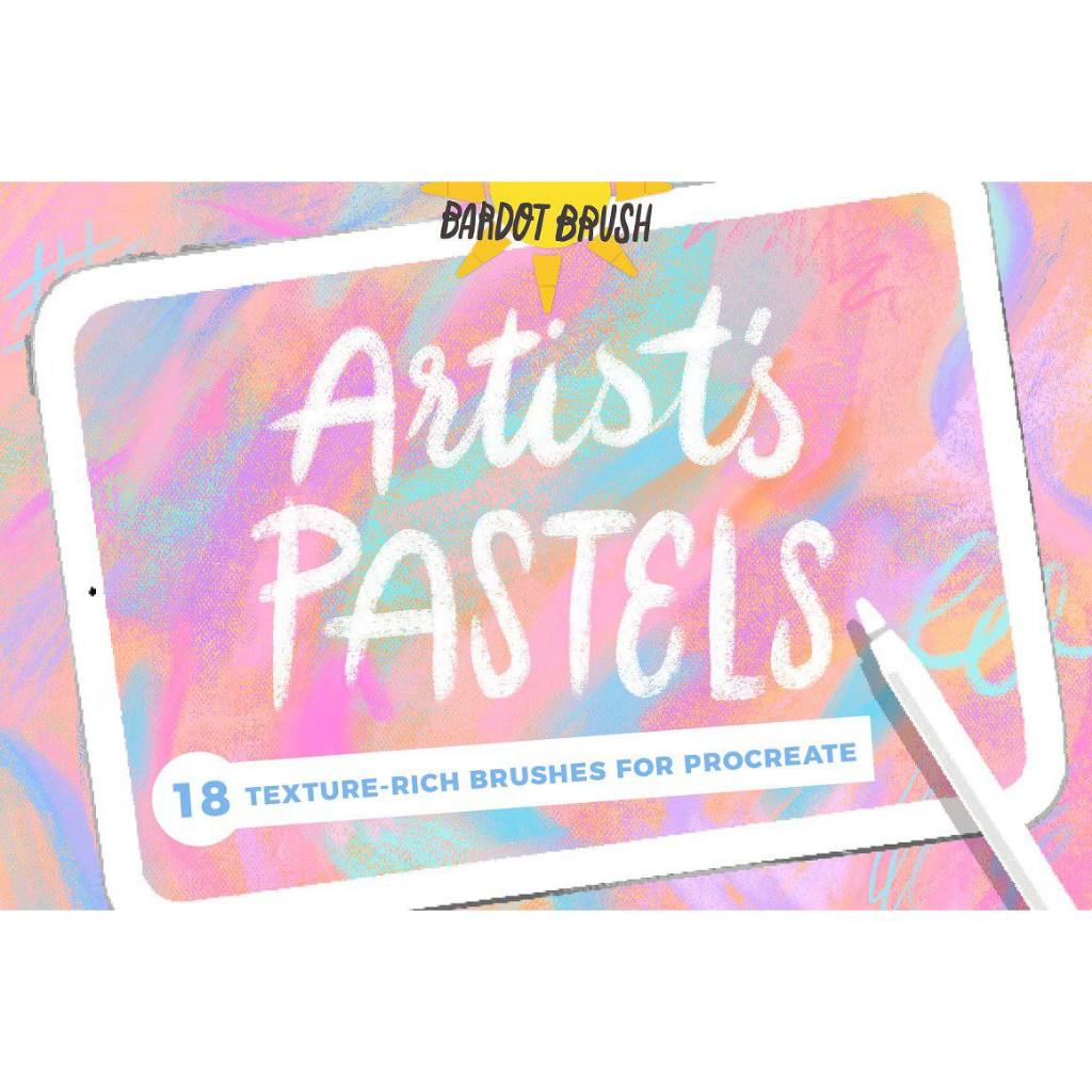 [P420] Artists Pastels Procreate Brushes by Bardot | Oil Pastel Chalk ...