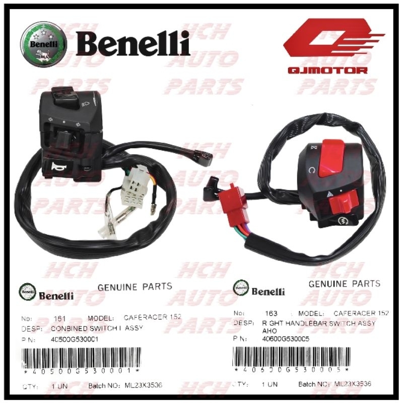 HANDLE SWITCH ASSY (LH & RH) - BENELLI/ KEEWAY - CAFE RACER 152 - R/H ...