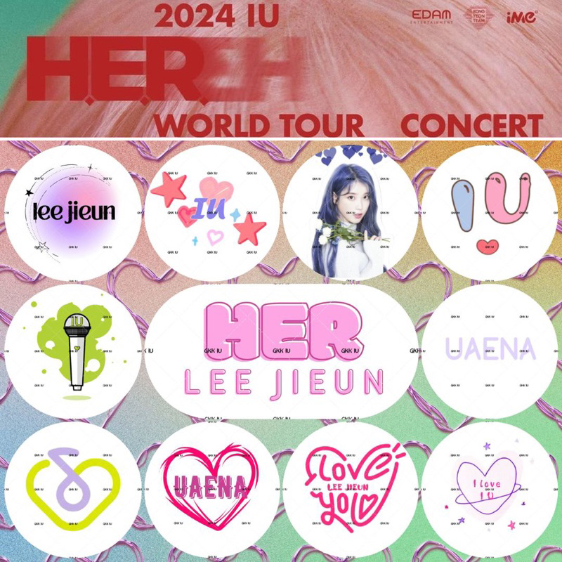 🇲🇾&🇸🇬Malaysia Singapore IU H.E.R World Tour Concert tattoo sticker ...