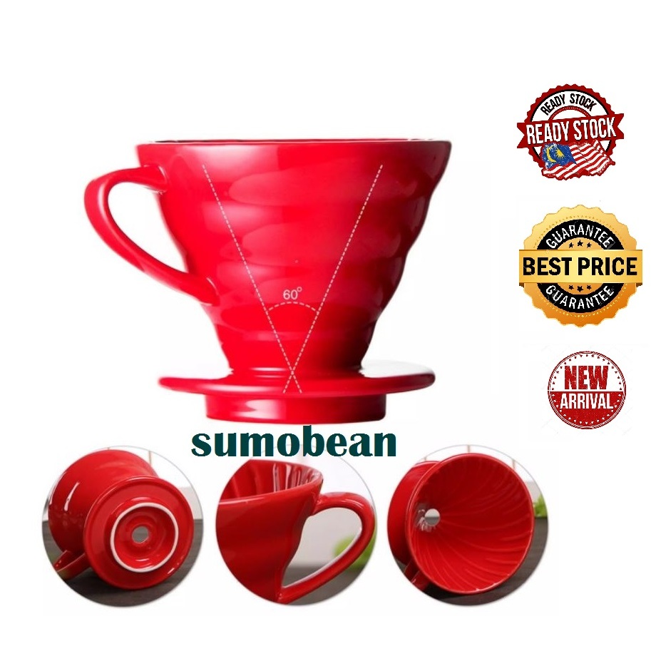 Ceramic Coffee Dripper V60 Coffee Drip Filter Cup Pour Over Coffee ...