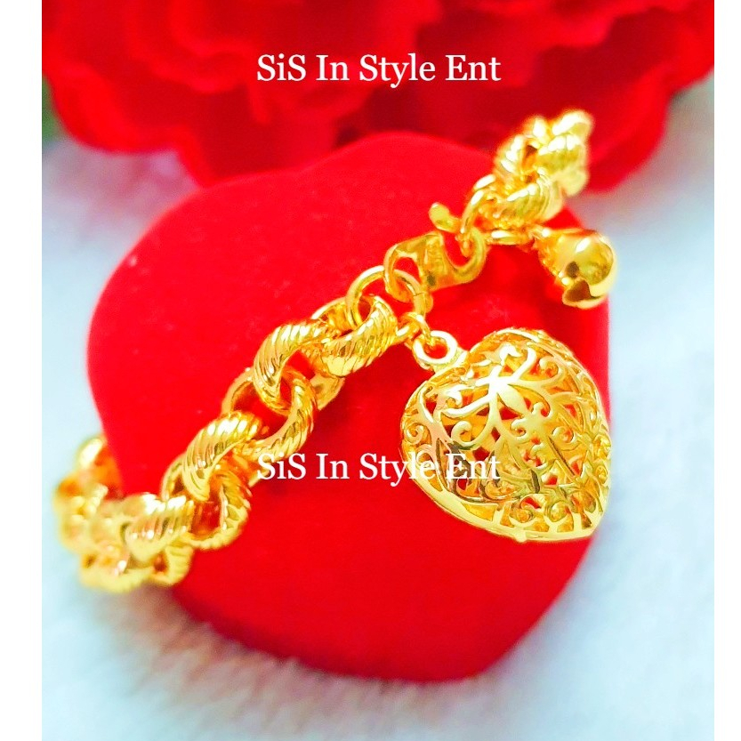 Cop ⑨①⑥ Emas Korea Bracelets Charms Rantai Tangan Gelung Sabut Kendi ...