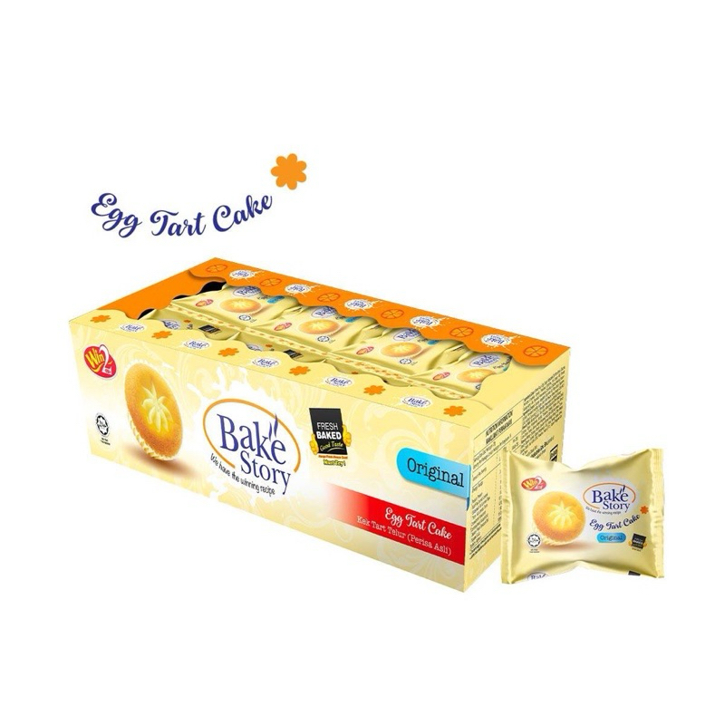 Win2 Bake Story Egg Tart Cake 25g x 16+2pcs Kek Tart Telur 18pcs ...