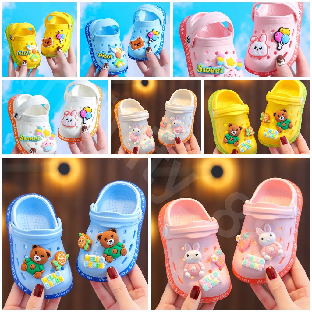 Baby's Cartoon Cros Shoes new Kids Boy Girl Sandals Casual | Shopee ...
