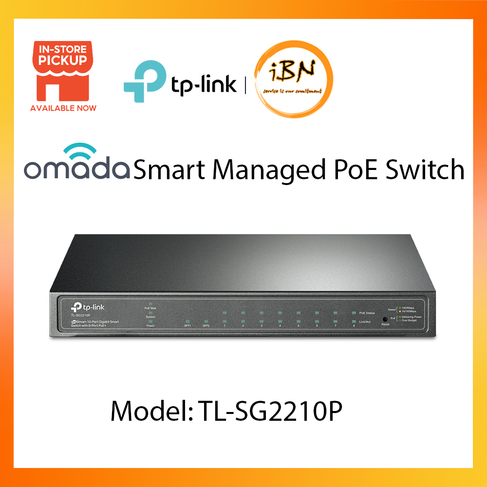 TP-Link TL-SG2210P JetStream 10-Port Gigabit Smart Switch with 8-Port ...
