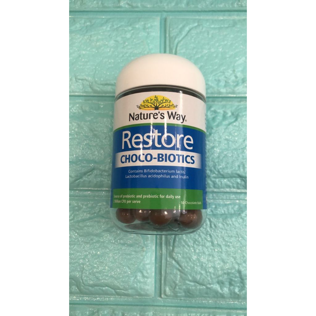 Nature's Way Restore Choco-Biotics 50s (previously Probiotic Choco ... Nature's Way Restore Choco-Biotics 50s (previously Probiotic Choco ...