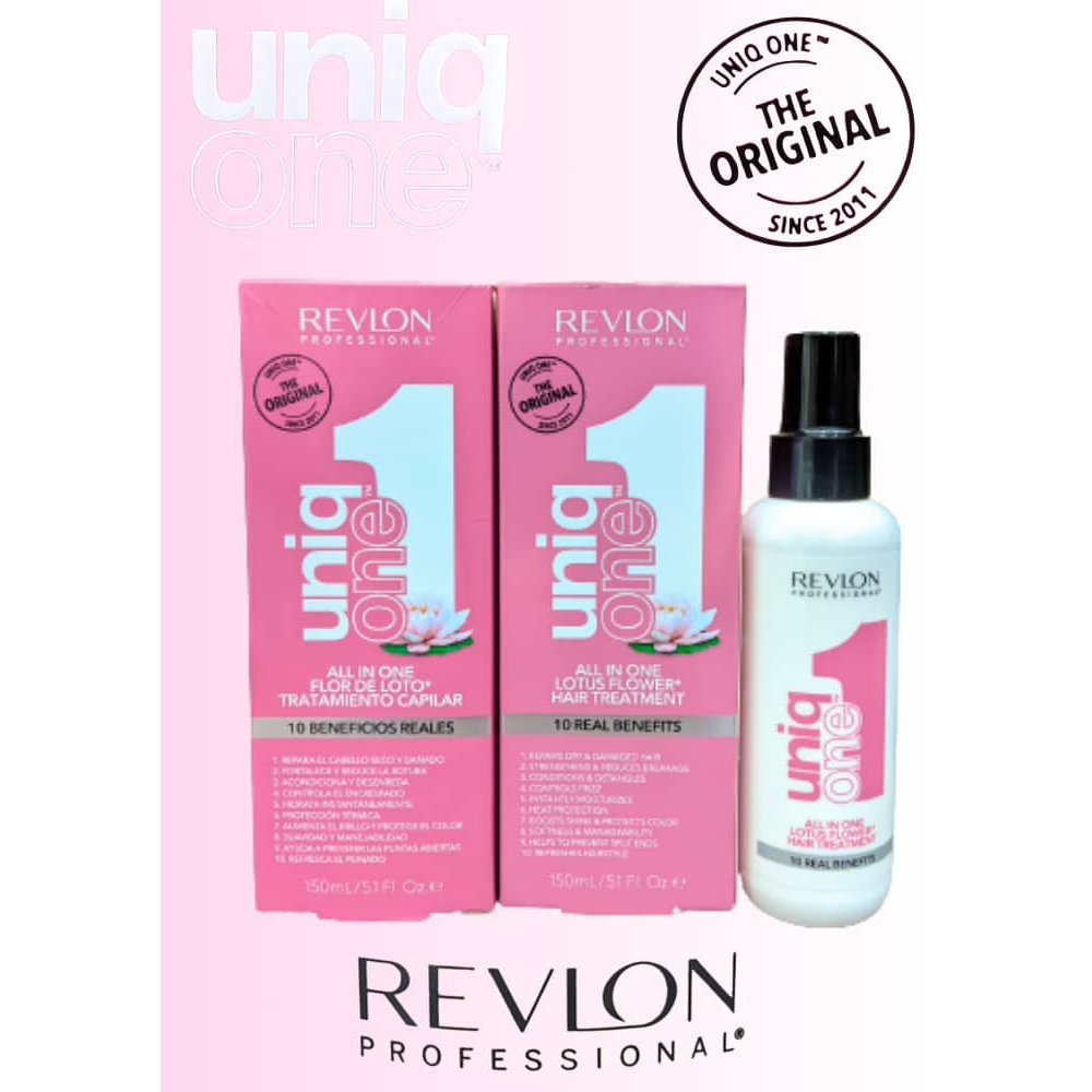 REVLON UNIQ ONE ALL IN ONE LOTUS FLOWER HAIR TREATMENT 150ML | Shopee ...