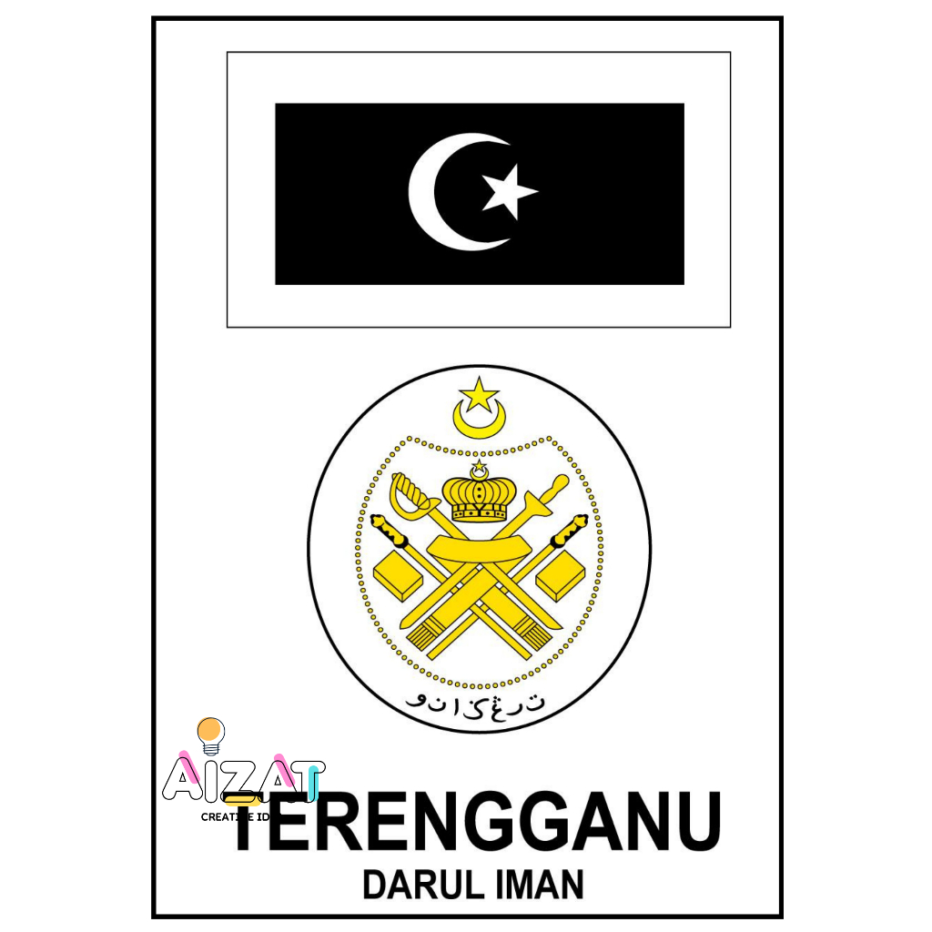PDF [softcopy] Poster Bendera dan Jata Negeri States of Malaysia Flags ...