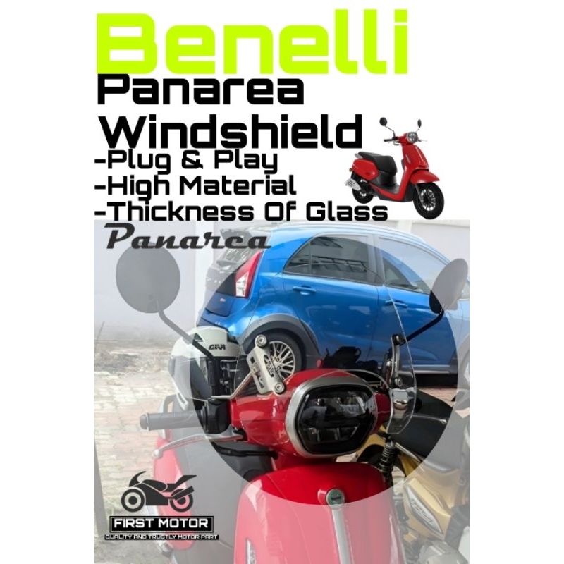Benelli Panarea Pan Area 125 Windshield Wind Shield Adjustable ...