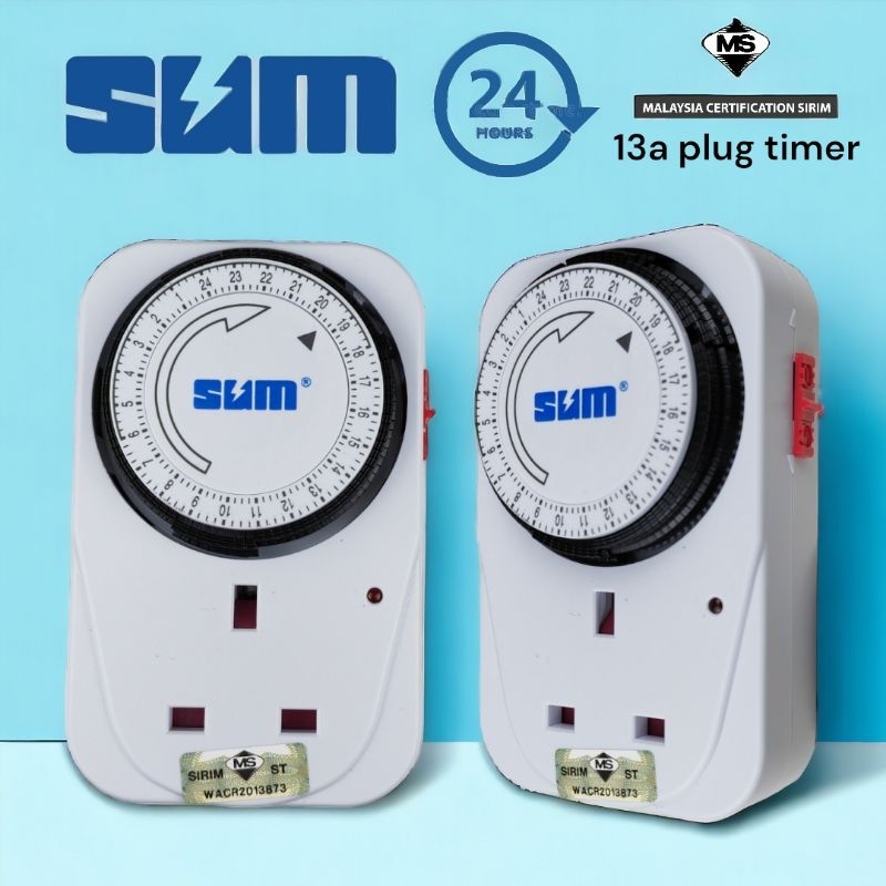Sum 24hrs Analog 13a Plug In Timer With Sirim Model 0024 Shopee Malaysia