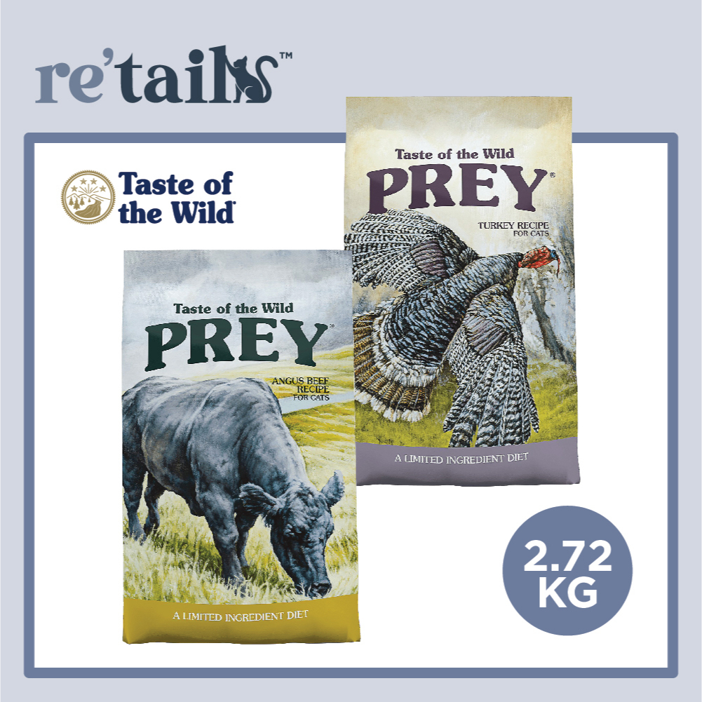 Taste of the Wild PREY Turkey/Angus Beef Recipe for Cats Grain Free (2 ...