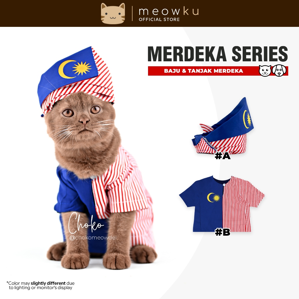 MEOWKU MERDEKA SERIES] Baju dan Tanjak Merdeka for Cat | Shopee Malaysia