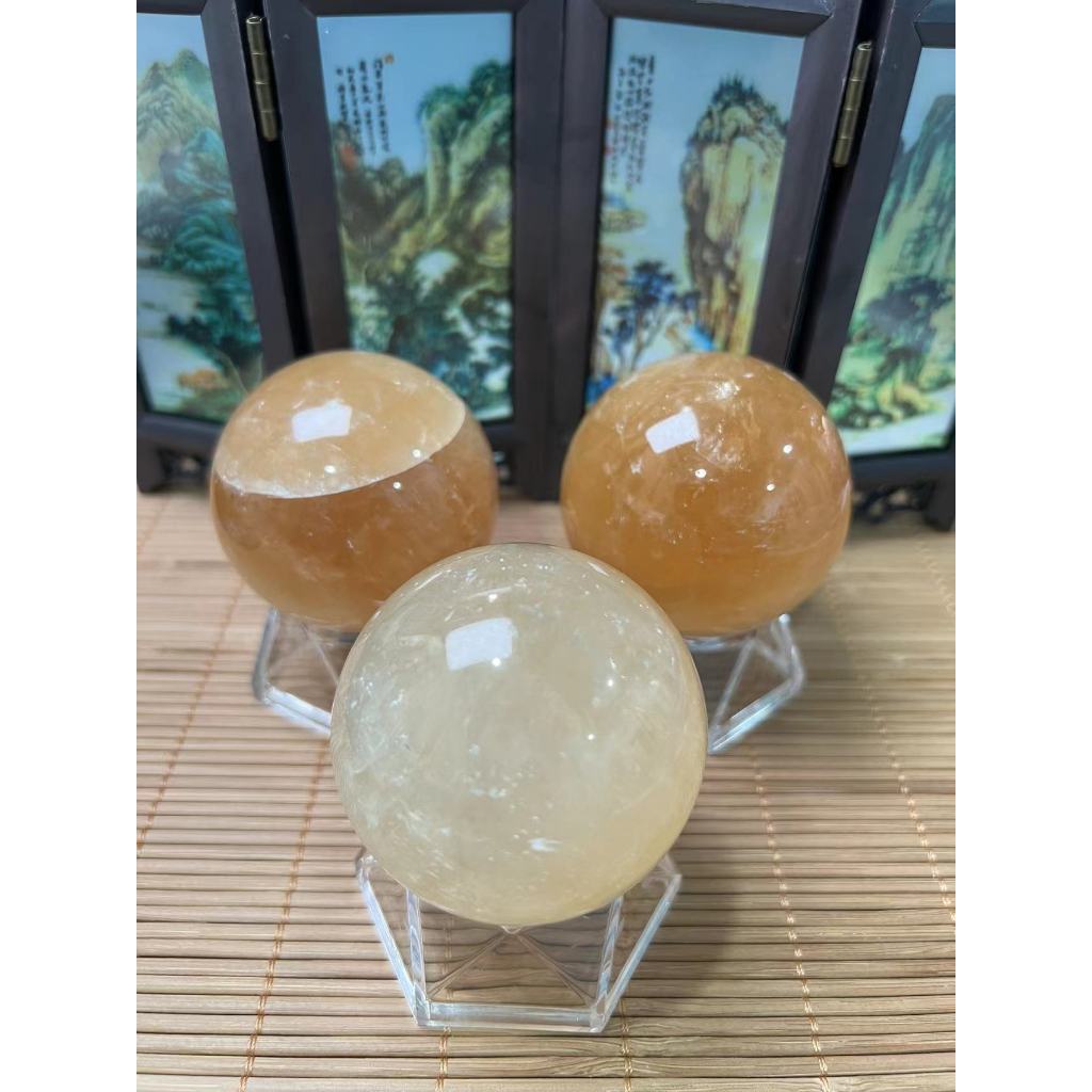 Natural Yellow Calcite Ball 天然黄方解石球 | Shopee Malaysia