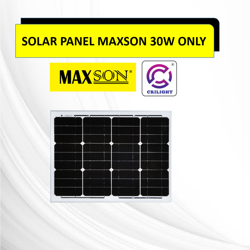 Maxson Solar Panel With Controller (18V/30W) | Shopee Malaysia