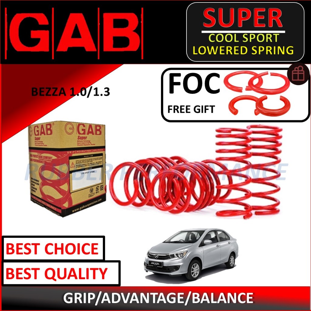 1 SET ORIGINAL GAB SPRING SPORT LOWERED SPRING SPORT BEZZA 1.0/1.3 ...