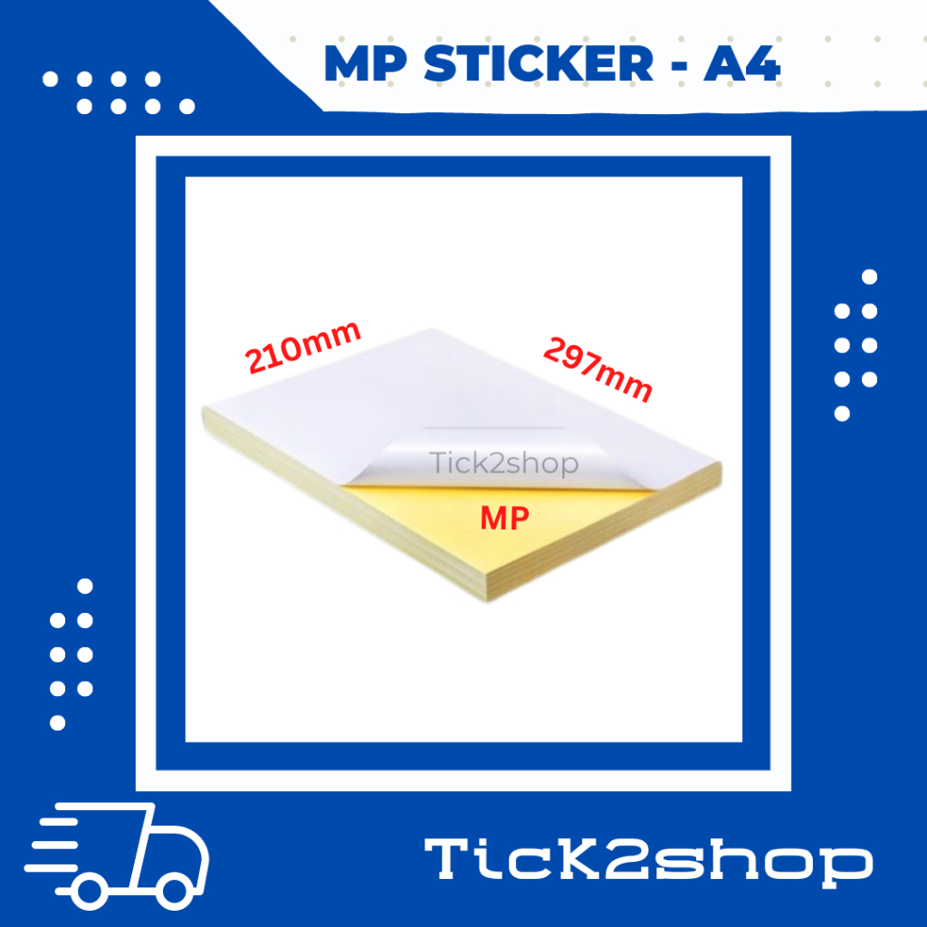 A4 MP Mirrorkote Glossy Sticker (100's/pkt) | Shopee Malaysia