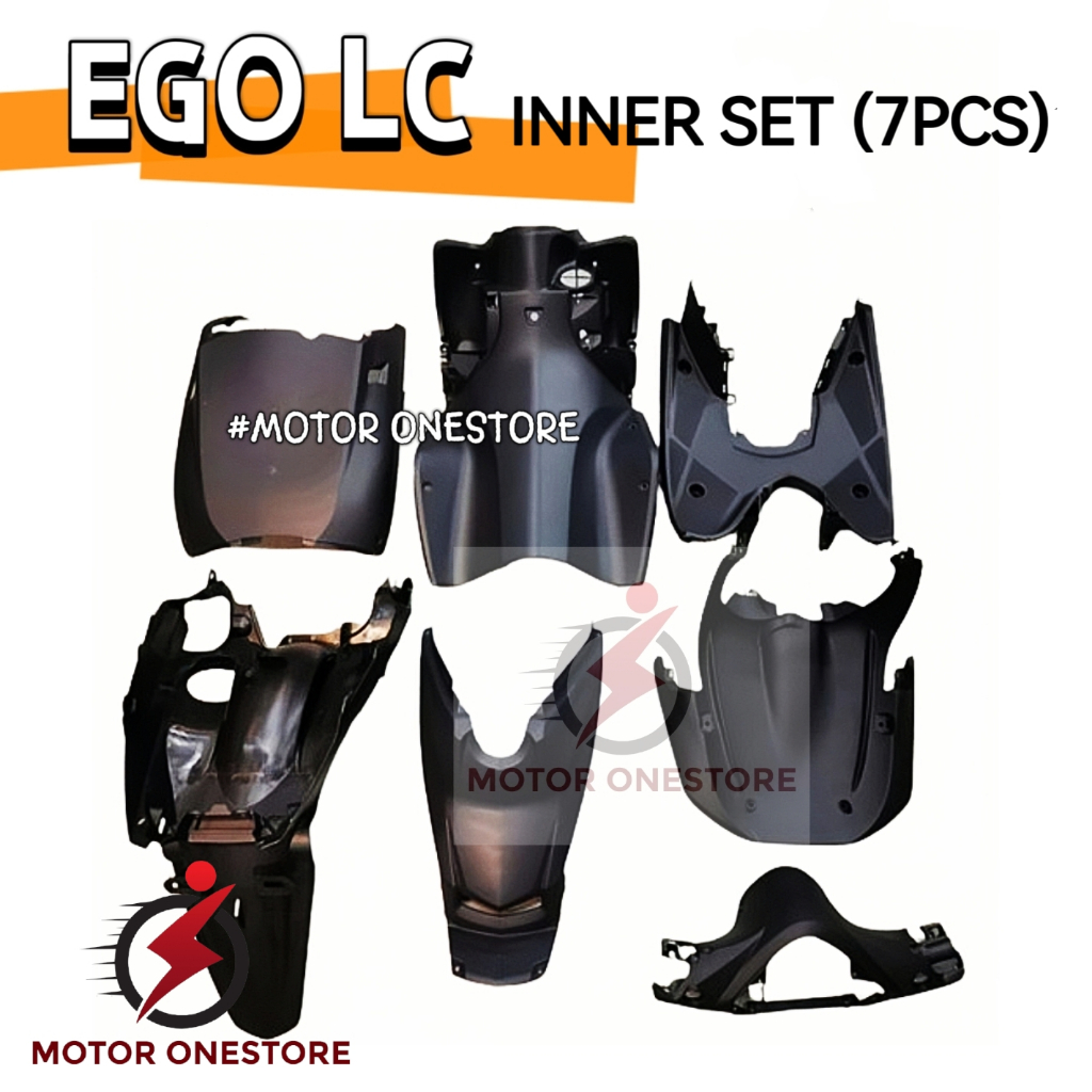 EGO-LC INNER SET (7PCS) NON COLOUR PART EGOLC HITAM SEBAM FLAT BLACK HLD "MOTOR ONESTORE ...