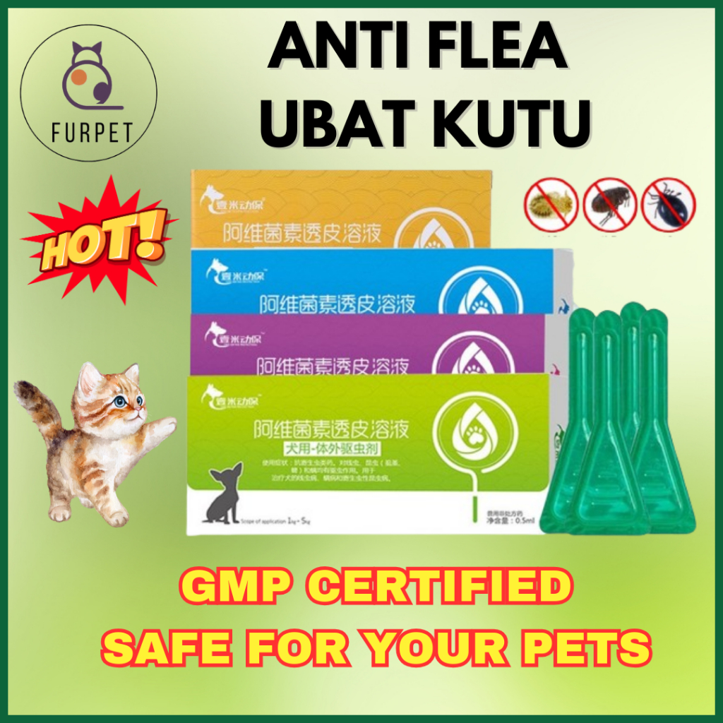 FURPET Flea And Tick Treatment Medicine Ubat Kucing Kutu Kucing ...