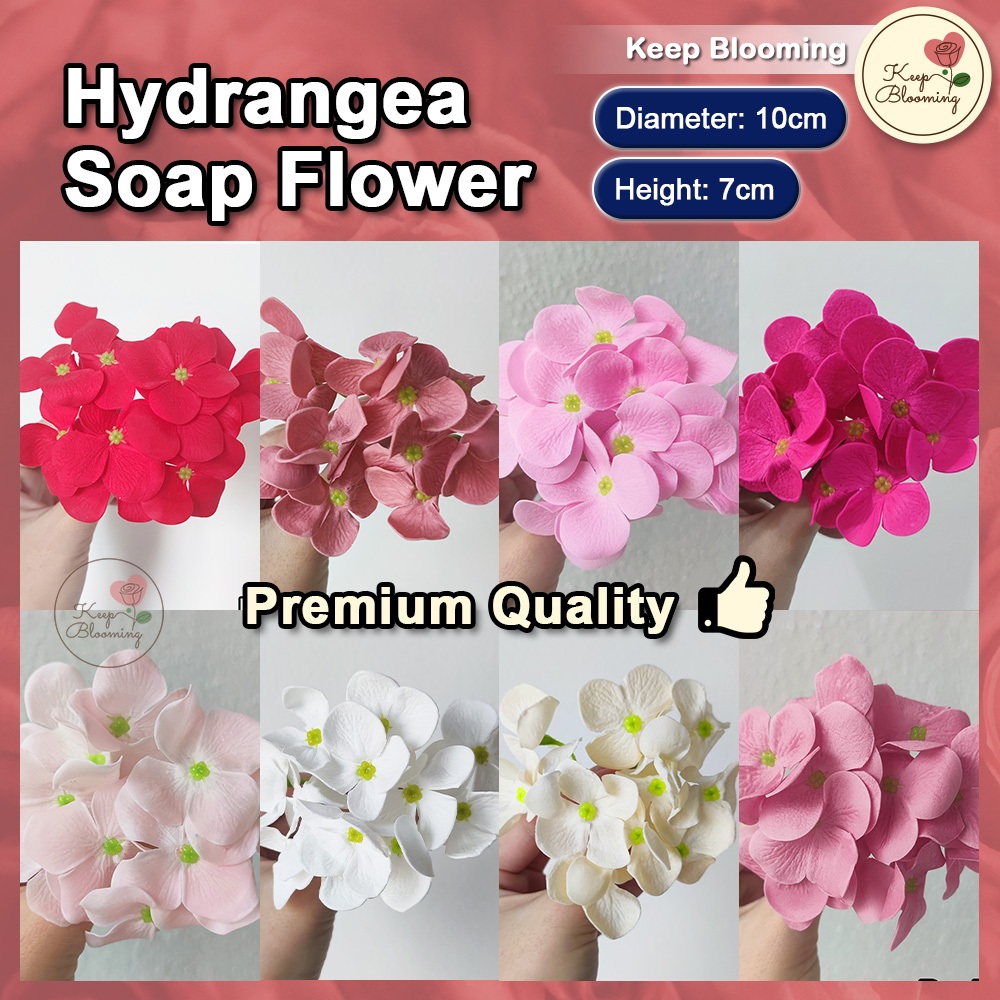 (1pcs) Hydrangea Soap Flower [BIG SIZE] Premium Quality Bunga Sabun ...
