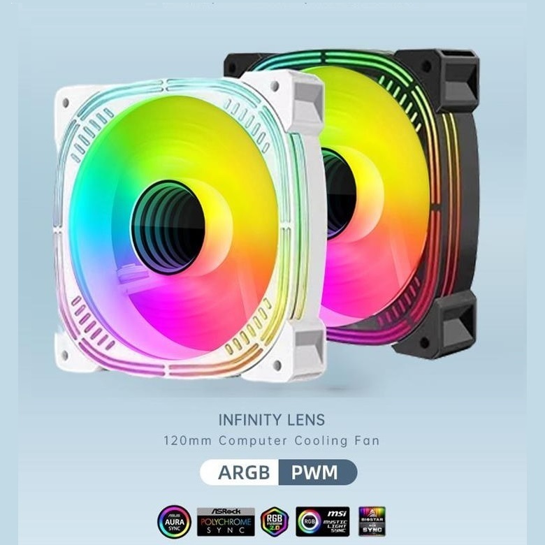 Prism GEN3 Black / White 5V ARGB 3Pin PWM 12CM Casing Fan | Shopee Malaysia