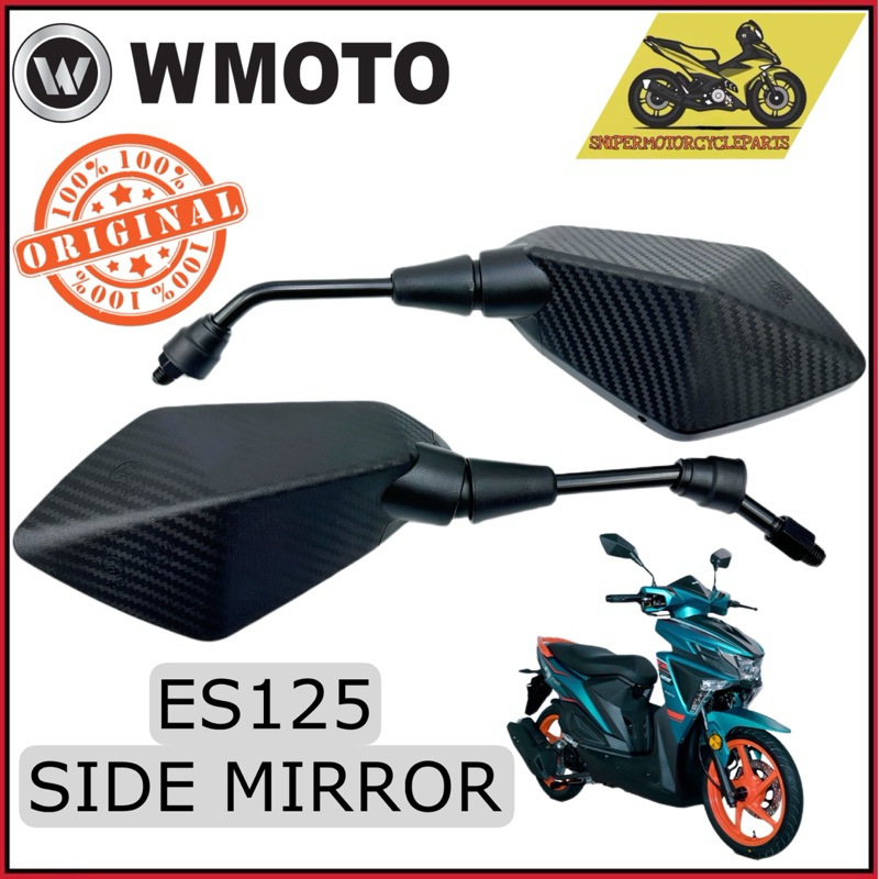 [100% ORI] WMOTO ES125 ES 125 ES125i SIDE MIRROR LEFT REAR VIEW KIRI ...