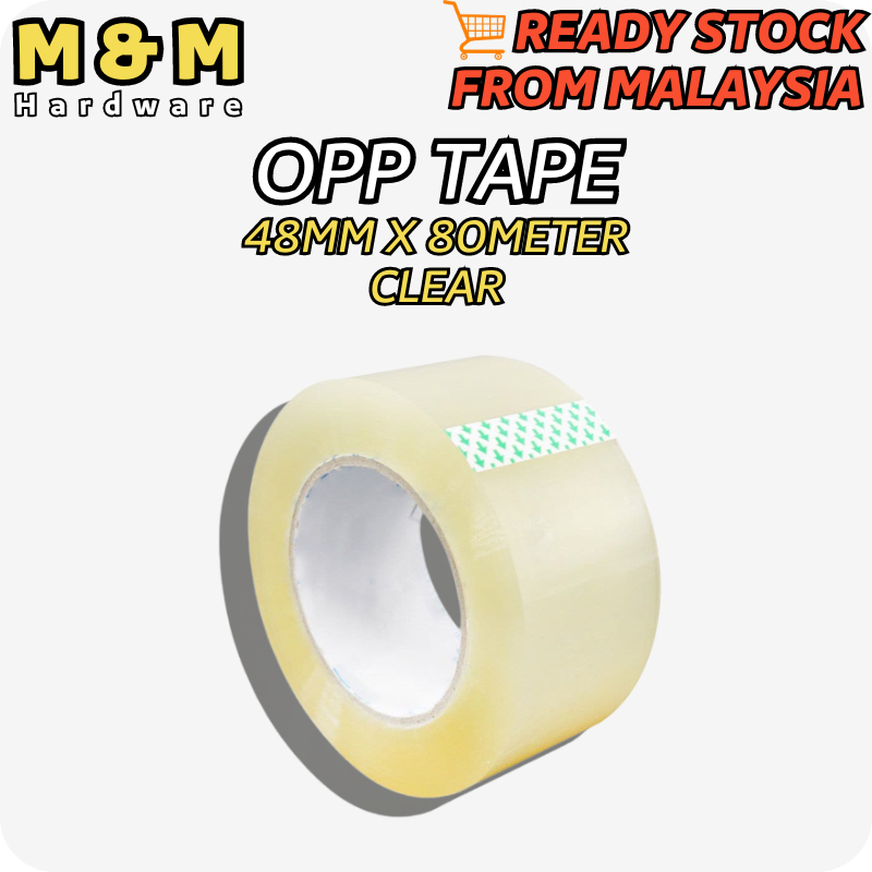 OPP Tape 48mm x 90 Yard Box Packing Tape 2 Inch 80 Meter 2" x 80 Meter ...