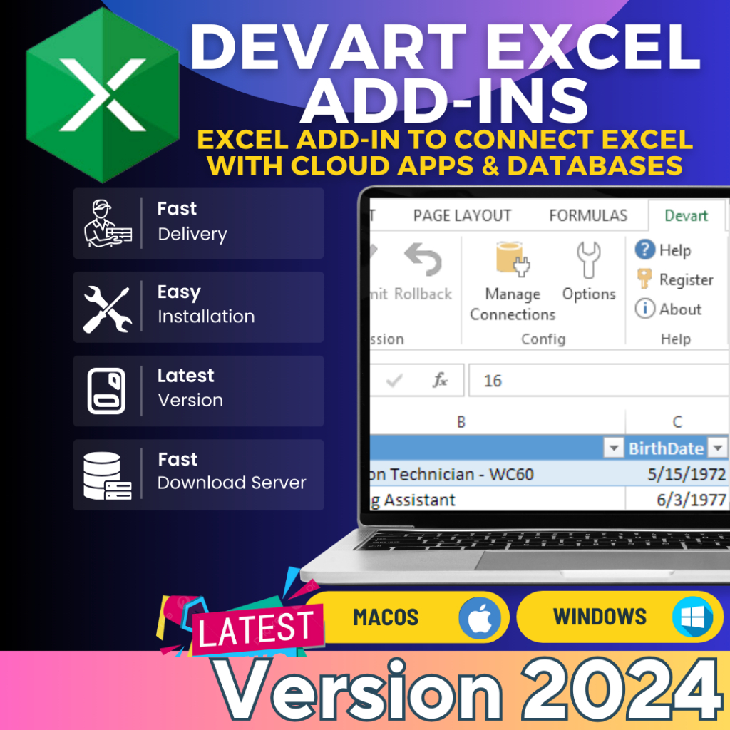 Devart Excel Add-ins 2.4.412.0 - Excel Add-in to connect Excel with ... Devart Excel Add-ins 2.4.412.0 - Excel Add-in to connect Excel with ...