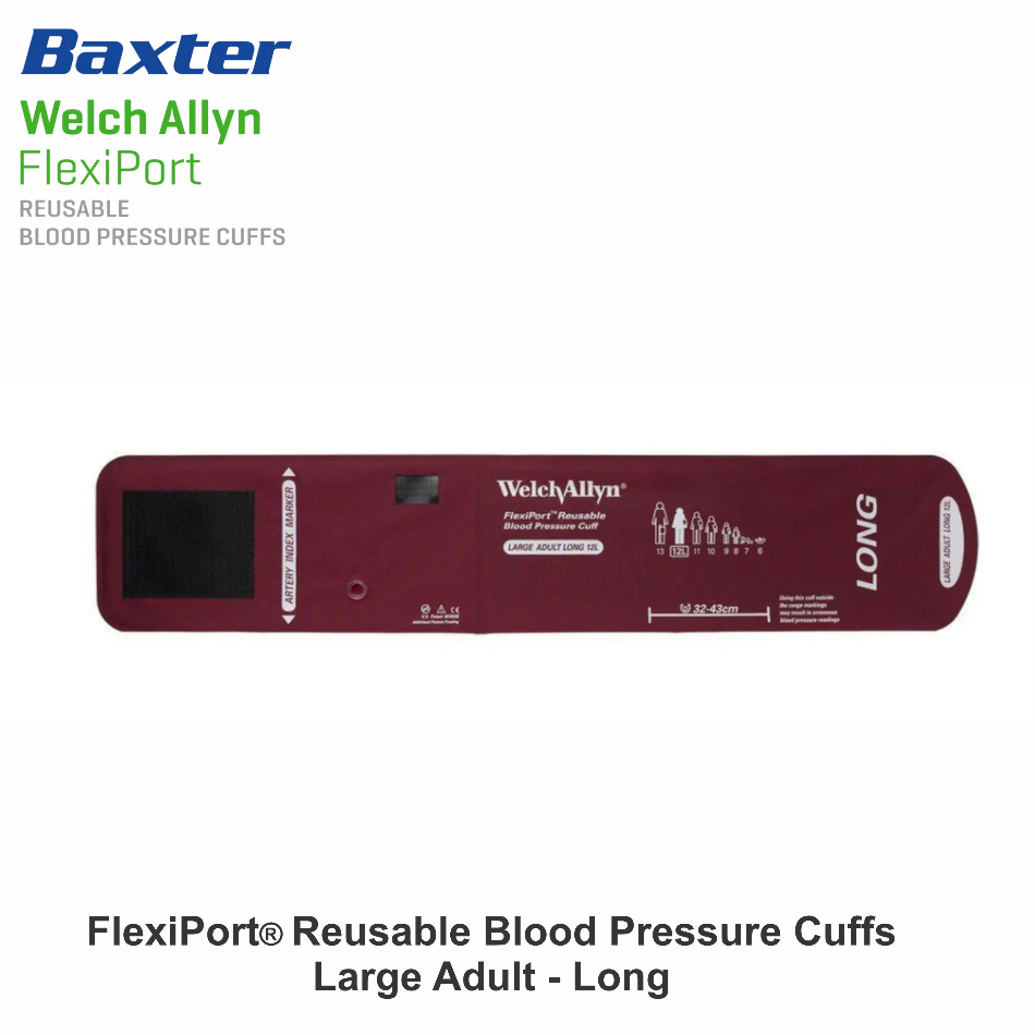 Welch Allyn Reuse-12L FlexiPort Reusable Blood Pressure Cuffs - Large ...
