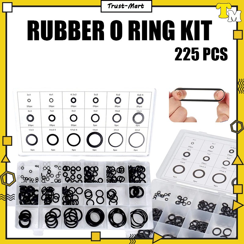 Rubber Ring Seal O Ring Rubber Gaskets Seal Ring Set 225 Pcs O Ring ...