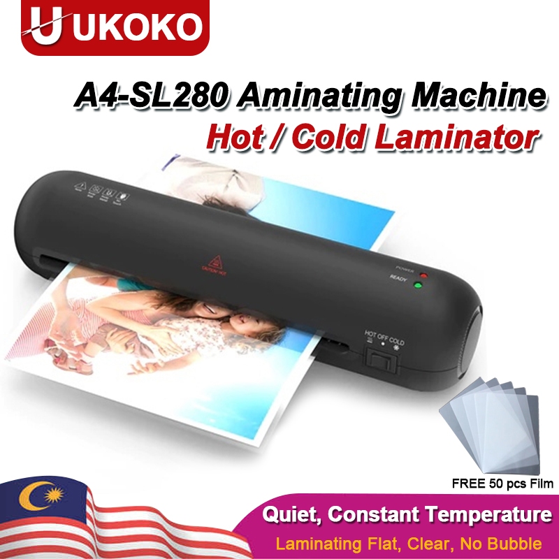 Sl280 Laminate Machine Mesin Laminator A4 Size Hot And Cold Laminating