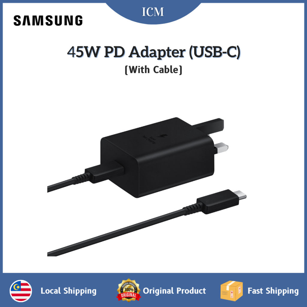 (Ready Stock) Samsung 45W PD Adapter (USB-C) (With Cable) | Shopee Malaysia