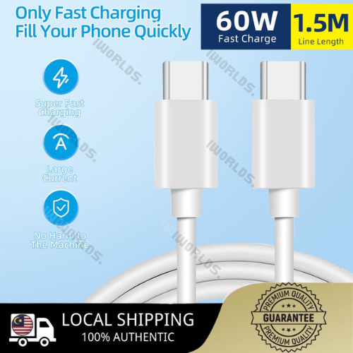PD 60W USB-C to USB-C Charging Cable 1M Length with Power Delivery for ...