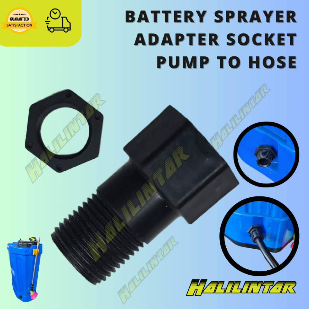 Battery sprayer adapter socket Pump to Hose Pam Racun Bateri soket pam ...