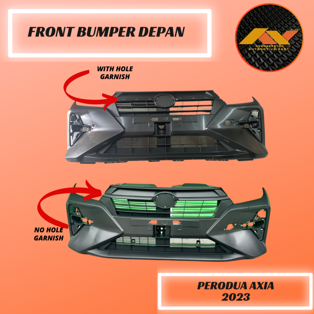 Front Bumper Depan Perodua Axia 2023 New Model Material PP Original New ...