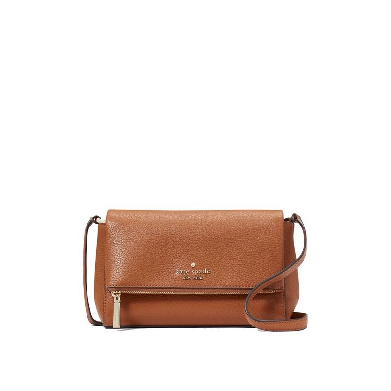 Kate Spade Leila Mini Zip Crossbody in KE487 Warm Gingerbread | Shopee ...