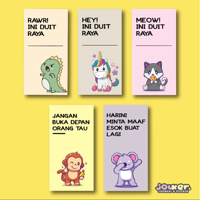 [READY STOCK] Sampul Duit Raya Murah Tulisan Catchy & Design Cartoon ...