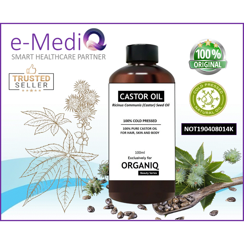 Castor Oil (Carrier Oil) Minyak Kastor 100ml - 100% Pure Natural Cold ...