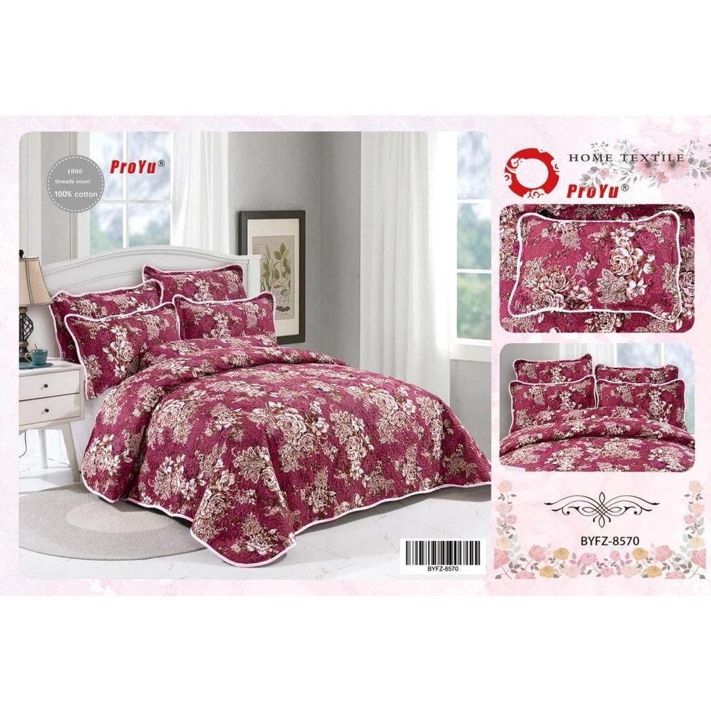 Premium Cadar Patchwork Set (6IN1) Tilam Katil Queen/King Size ...