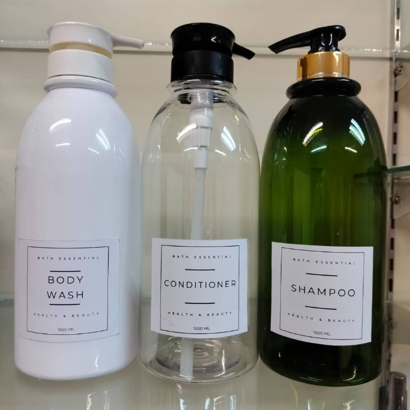 S001 Sticker Label | Body Wash, Shampoo , Conditioner | 7×6 cm | Shopee ...