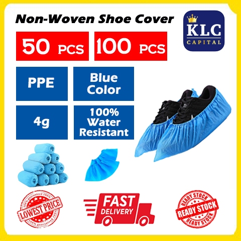 PPE NonWoven Shoes Cover 50pcs and 100pcs/pack Disposable Anti-Slip ...
