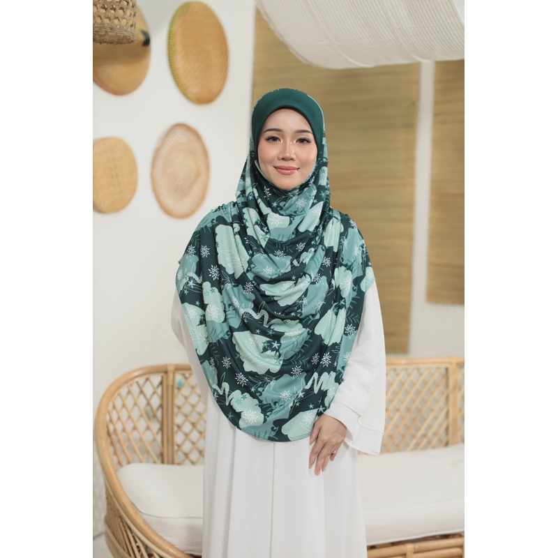 Tudung Sarung Instant Pleated Printed Kedut Bahu bidang 60 | Shopee ...