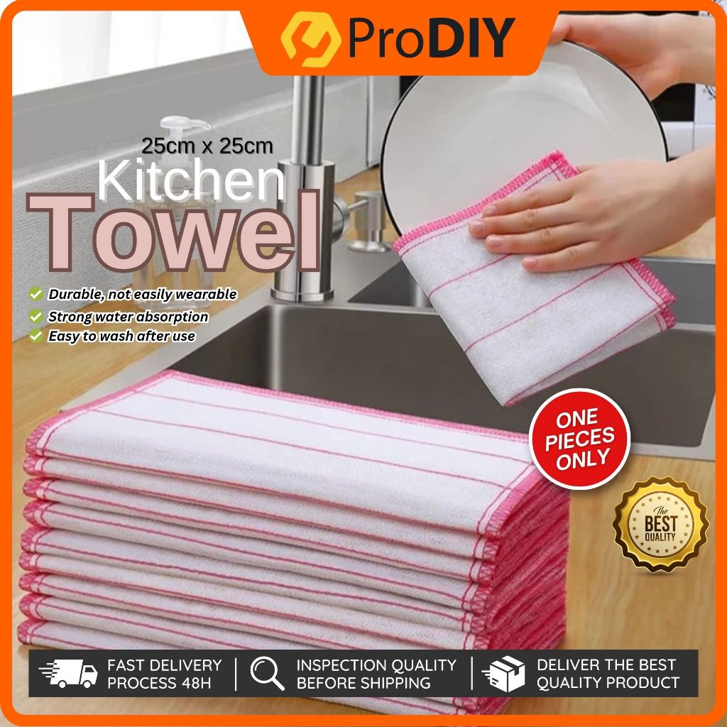 1 Pieces of Kitchen Towel Duster Fiber Soft Cleaning Rag Stripe Clean ...