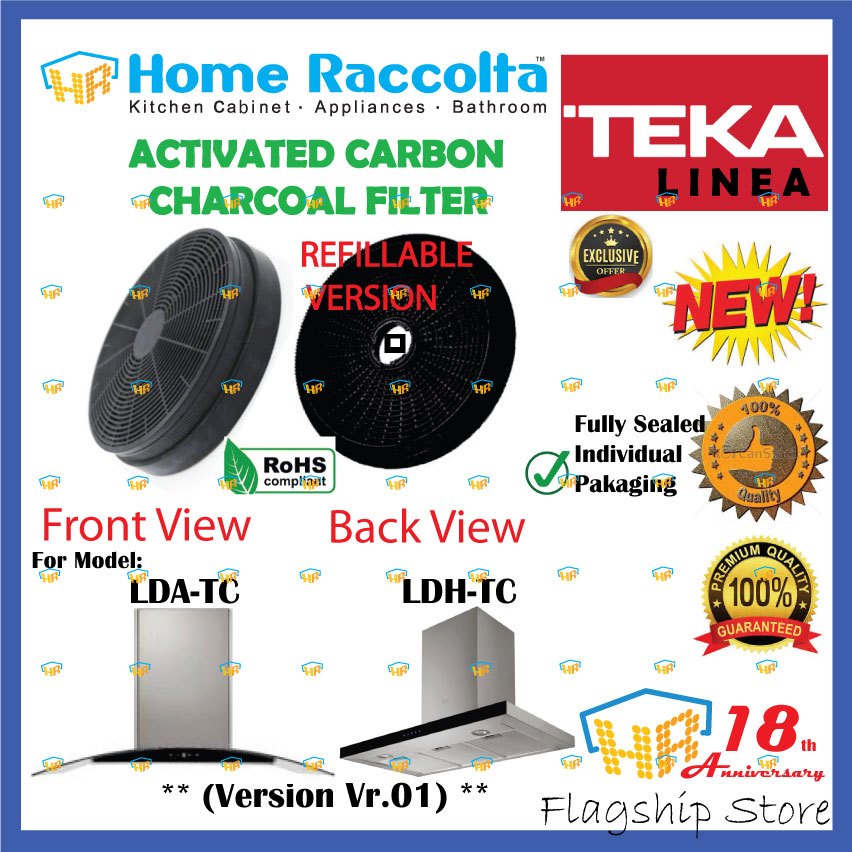 Activated Carbon Filter For Teka LINEA Cooker Hood Teka Linea LDA-TC ...