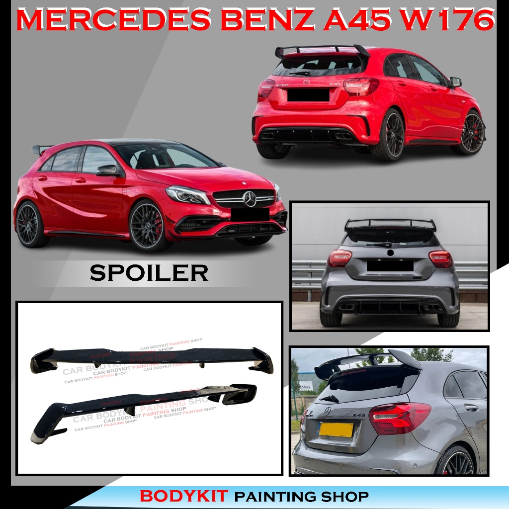 MERCEDES BENZ A-CLASS W176 2013-2018 AMG STYLE CAR SPOILER REAR SPOILER ...