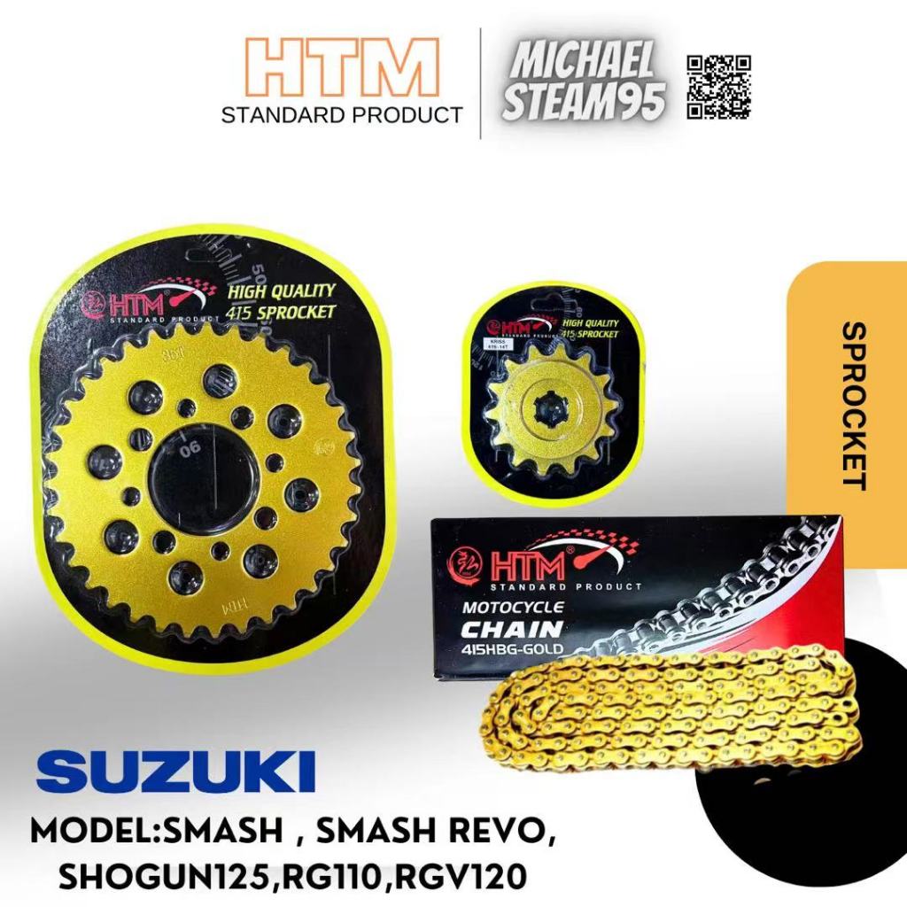 SUZUKI 415 SPROCKET SET RC80 RG110 RG RGV SPORT RGV120 FX110 GSX110 RG ...