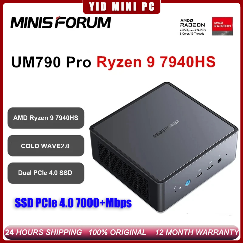 MINISFORUM UM790 Pro AMD Ryzen 9 7940HS Mini PC Window 11 Pro DDR5 16GB ...