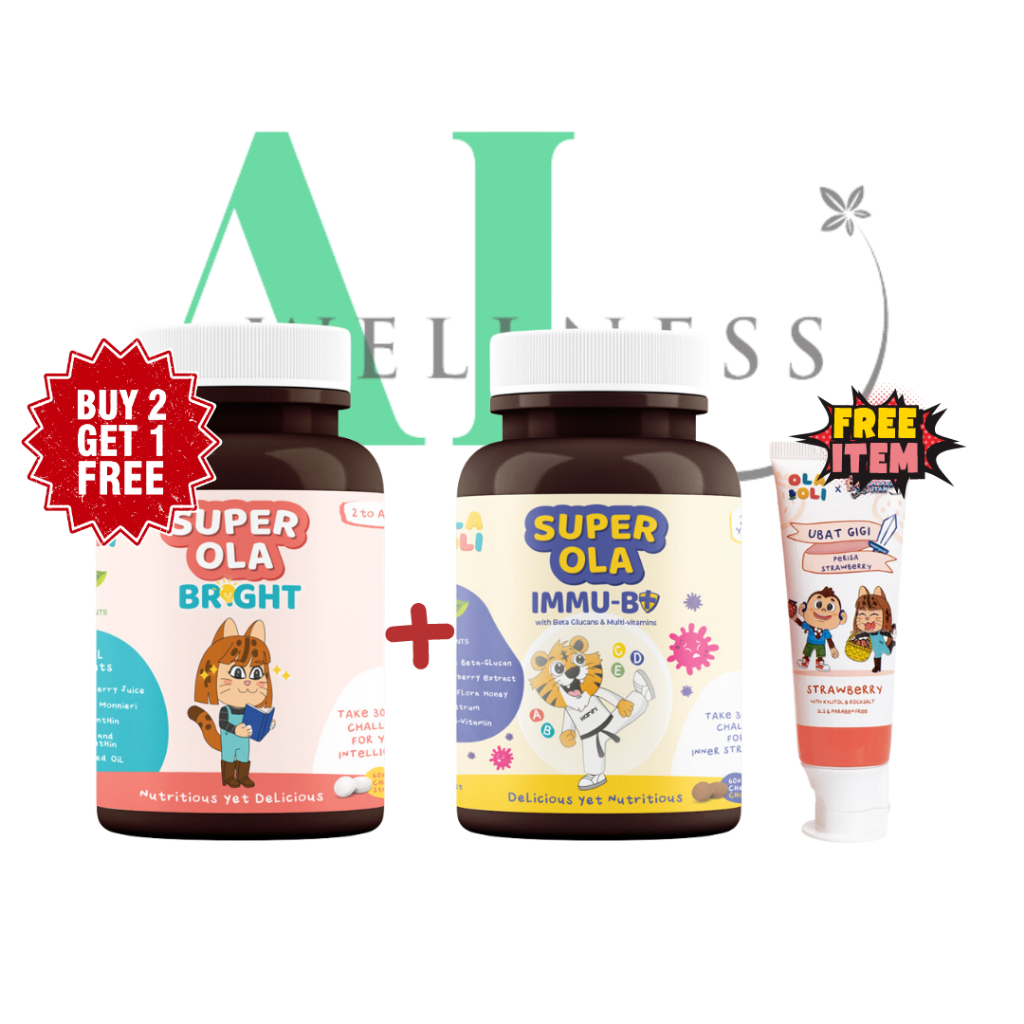 Ola & Oli Super Ola (Immu-B / Bright) 60's Chewable Tabs (Expiry Date at Description) | Shopee ...
